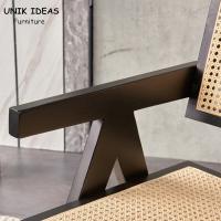 China Nordic Solid Wood Rattan Dining Chair for Home Restaurant Cafe Durable Comfortable Seating 4pcs MOQ for sale