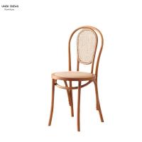 China Solid Wood Rattan Dining Chair for Restaurant Hotel Cafe Durable Custom Color 20pcs MOQ for sale