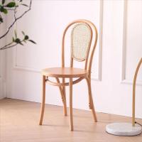 China Solid Wood Rattan Dining Chair for Restaurant Hotel Cafe Durable Custom Color 20pcs MOQ for sale