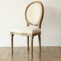 China American French Style Round Solid Wood Dining Chair 50x42x95cm for Restaurant Use for sale