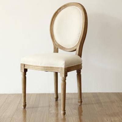 China American French Style Round Solid Wood Dining Chair 50x42x95cm for Restaurant Use for sale