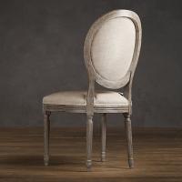 China American French Style Round Solid Wood Dining Chair 50x42x95cm for Restaurant Use for sale