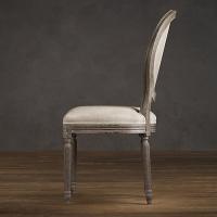 China American French Style Round Solid Wood Dining Chair 50x42x95cm for Restaurant Use for sale