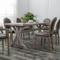 China American French Style Round Solid Wood Dining Chair 50x42x95cm for Restaurant Use for sale