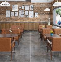 China Solid Wood American Style Sofa Set for Coffee Shop Restaurant Pub 2 Seater for sale