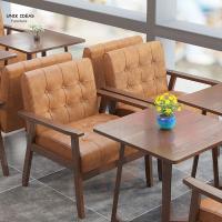 China Solid Wood American Style Sofa Set for Coffee Shop Restaurant Pub 2 Seater for sale