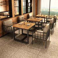 China Modern Restaurant Dining Table and Chairs Set Leather Booth Sofa Seating Comfortable Leisure Furniture 4 Seats for sale