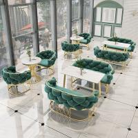 China Tea House Weaving Vine Cloth Metal Base Southeast Asian Leisure Table and Chair Set ZX-43106 for sale