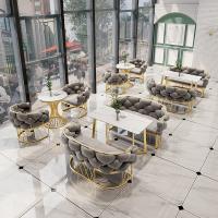 China Tea House Weaving Vine Cloth Metal Base Southeast Asian Leisure Table and Chair Set ZX-43106 for sale