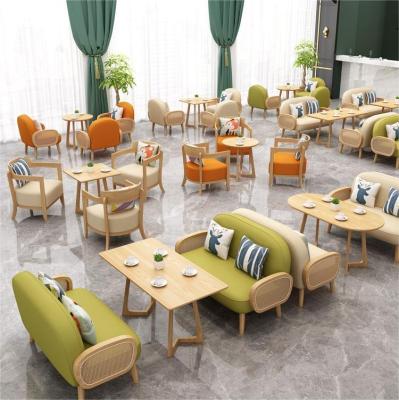 China Modern Wooden Restaurant Booth Seating Set with PU Leather Custom Color for Coffee Shop Dining Room for sale