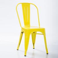 China Industrial Style Stackable Iron Bar Stool Metal Dining Chair Custom Color Cafe for sale