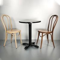 China Industrial Wrought Iron Retro Dining Chair Round Backrest Metal Restaurant Chair Standard Size for sale