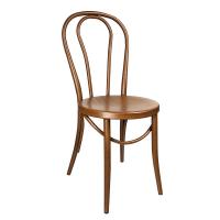 China Industrial Wrought Iron Retro Dining Chair Round Backrest Metal Restaurant Chair Standard Size for sale