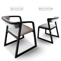 China European Antique Leather Oak Wood Dining Chair 56x52x73 cm Solid Wood for sale