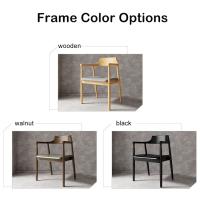 China Mid Century Walnut Lounge Armchair Single Seat Restaurant Leisure Dining Chair Custom Color for sale