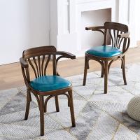 China Wholesale Solid Wood Antique Dining Chair for Restaurant Cafe 2pcs MOQ for sale
