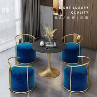 China Customizable Retro Coffee Shop Bar Booth Set Metal PU Leather Fabric Restaurant Furniture for sale