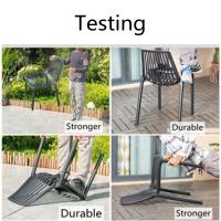 China Modern White Plastic Dining Chair Polypropylene Stackable Cafe Wedding Chair 4pcs Pack for sale