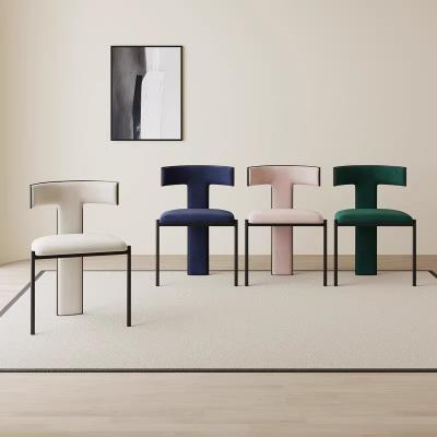China Italian Design Solid Wood Dining Chair Light Luxury PU Leather Restaurant Coffee Shop Seating for sale