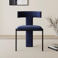 China Italian Design Solid Wood Dining Chair Light Luxury PU Leather Restaurant Coffee Shop Seating for sale