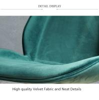 China Modern Velvet Beetle Dining Chair with Metal Legs 50x50x84cm for Restaurant Hotel for sale