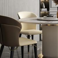 China Modern Luxury Dining Chair Set Metal Stainless Steel Frame Black Velvet Tufted Fabric 2 Seats for sale