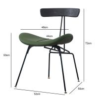 China Nordic Industrial Style Dining Chair Iron Frame PU Leather Restaurant Seating Custom Size for sale