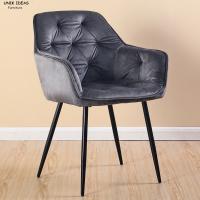 China Upholstered Velvet Dining Chair Nordic Style Leisure Restaurant Furniture Metal Frame 20pcs MOQ for sale