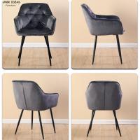 China Upholstered Velvet Dining Chair Nordic Style Leisure Restaurant Furniture Metal Frame 20pcs MOQ for sale