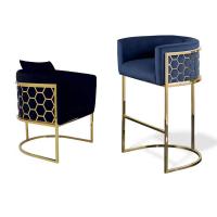 China Contemporary Glam Gold Green Velvet Lounge Chair for Coffee Shop Restaurant Sofa Set for sale