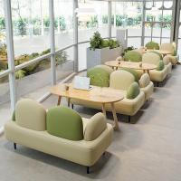 China Modern PU Leather Sofa Seating Booth Dining Table Set with Chairs for Restaurant Coffee Shop for sale