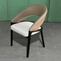 China Nordic Solid Wood Dining Chair with PU Leather Seat for Home Hotel Restaurant Custom Size for sale