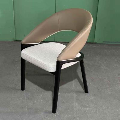 China Nordic Solid Wood Dining Chair with PU Leather Seat for Home Hotel Restaurant Custom Size for sale
