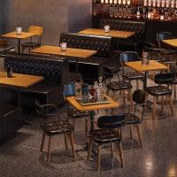 China American Solid Wood Dining Table and Chair Set for Restaurant Coffee Shop Cafe Furniture Custom Size for sale