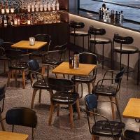 China American Solid Wood Dining Table and Chair Set for Restaurant Coffee Shop Cafe Furniture Custom Size for sale
