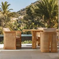China High End Rustic Restaurant Table and Chairs Set Wooden Dining Booth Seating Custom Size for sale