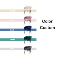 China Upholstered Beige Velvet Gold Metal Arm Chair Accent Dining Chair for Living Room Hotel for sale
