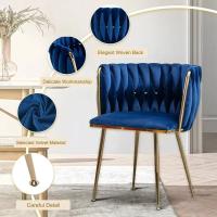 China Velvet Dining Chair with Gold Metal Legs Arm Accent Chair Custom Size 50 pcs MOQ for sale