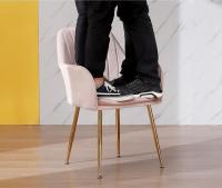 China Modern Faux Leather Dining Chair with Wooden Legs 44x48x82cm Hotel Luxury Seating for sale