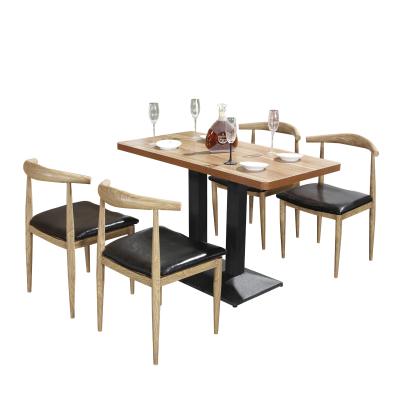 China Wholesale Metal Dining Table and Chair Set 53x47x77cm for Fast Food Restaurant for sale