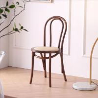 China American Retro Cafe Bistro Rattan Wooden Table and Chairs Set Custom Size for sale