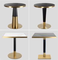 China Light Luxury Restaurant Dining Table Coffee Shop Leisure Table Custom Size Plywood Retro Style for sale