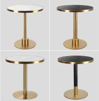 China Light Luxury Restaurant Dining Table Coffee Shop Leisure Table Custom Size Plywood Retro Style for sale