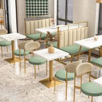 China Wholesale Modern PU Leather Wooden Restaurant Booth Sofa and Dining Table Chairs Set for sale