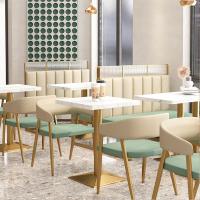 China Wholesale Modern PU Leather Wooden Restaurant Booth Sofa and Dining Table Chairs Set for sale