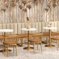 China Wholesale Modern PU Leather Wooden Restaurant Booth Sofa and Dining Table Chairs Set for sale