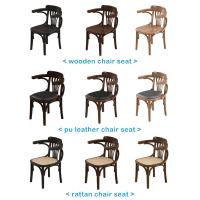 China Wholesale Vintage Cafe Table Set with PU Leather Arm Chair for Indoor Outdoor Dining for sale