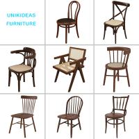 China American Rustic Vintage Cross Back Chair Bistro Cafe Dining Chairs Wholesale Wooden Custom Color for sale