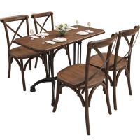 China American Rustic Vintage Cross Back Chair Bistro Cafe Dining Chairs Wholesale Wooden Custom Color for sale