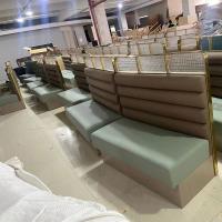 China Custom Dubai Restaurant Furniture Sets Modern Luxury Coffee Shop Sofa Booth Tables Wooden PU Leather for sale